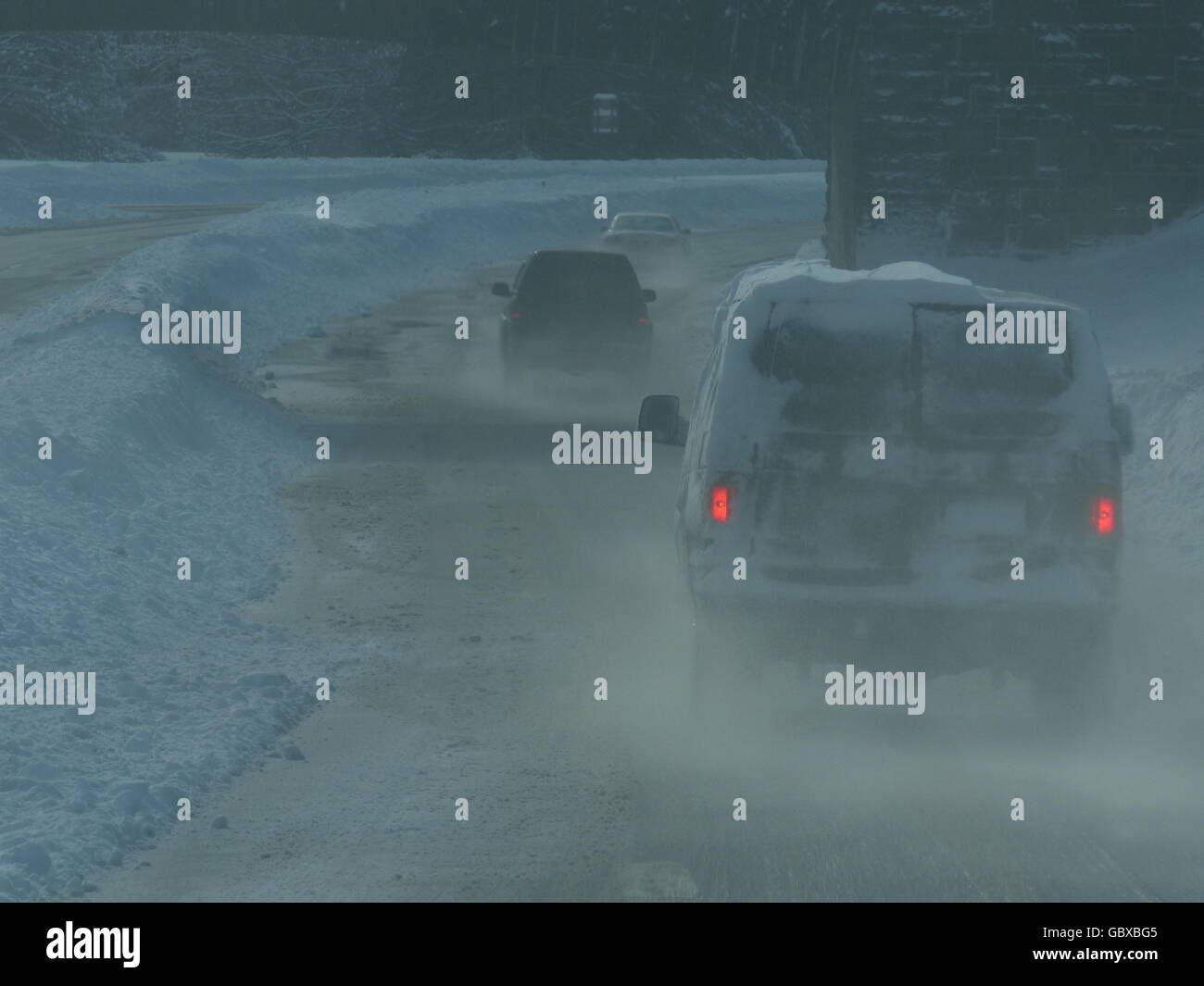 winter driving conditions Stock Photo - Alamy