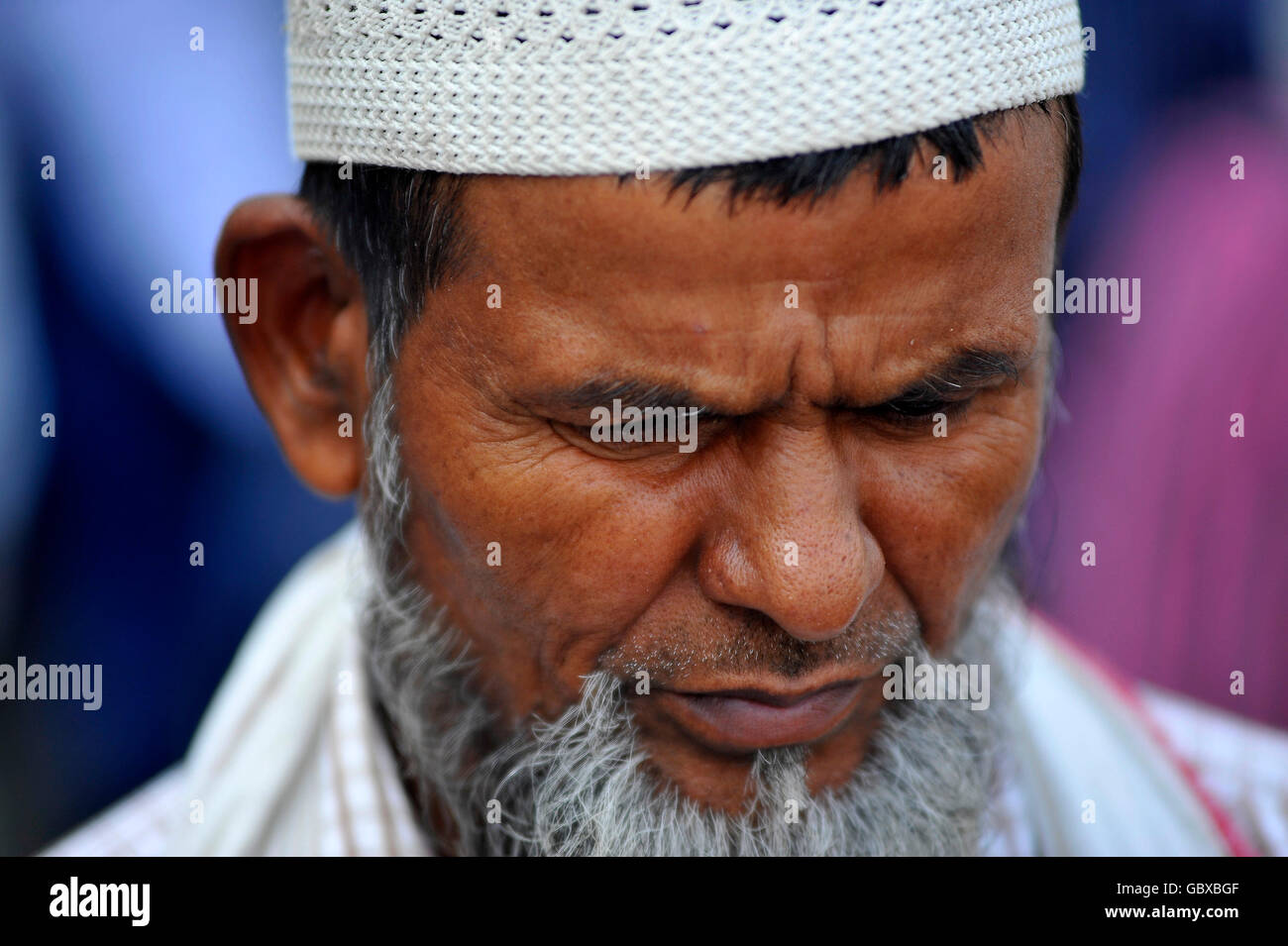 Kathmandu, Nepal. 07th July, 2016. A Potrait of Nepalese Muslims during ...