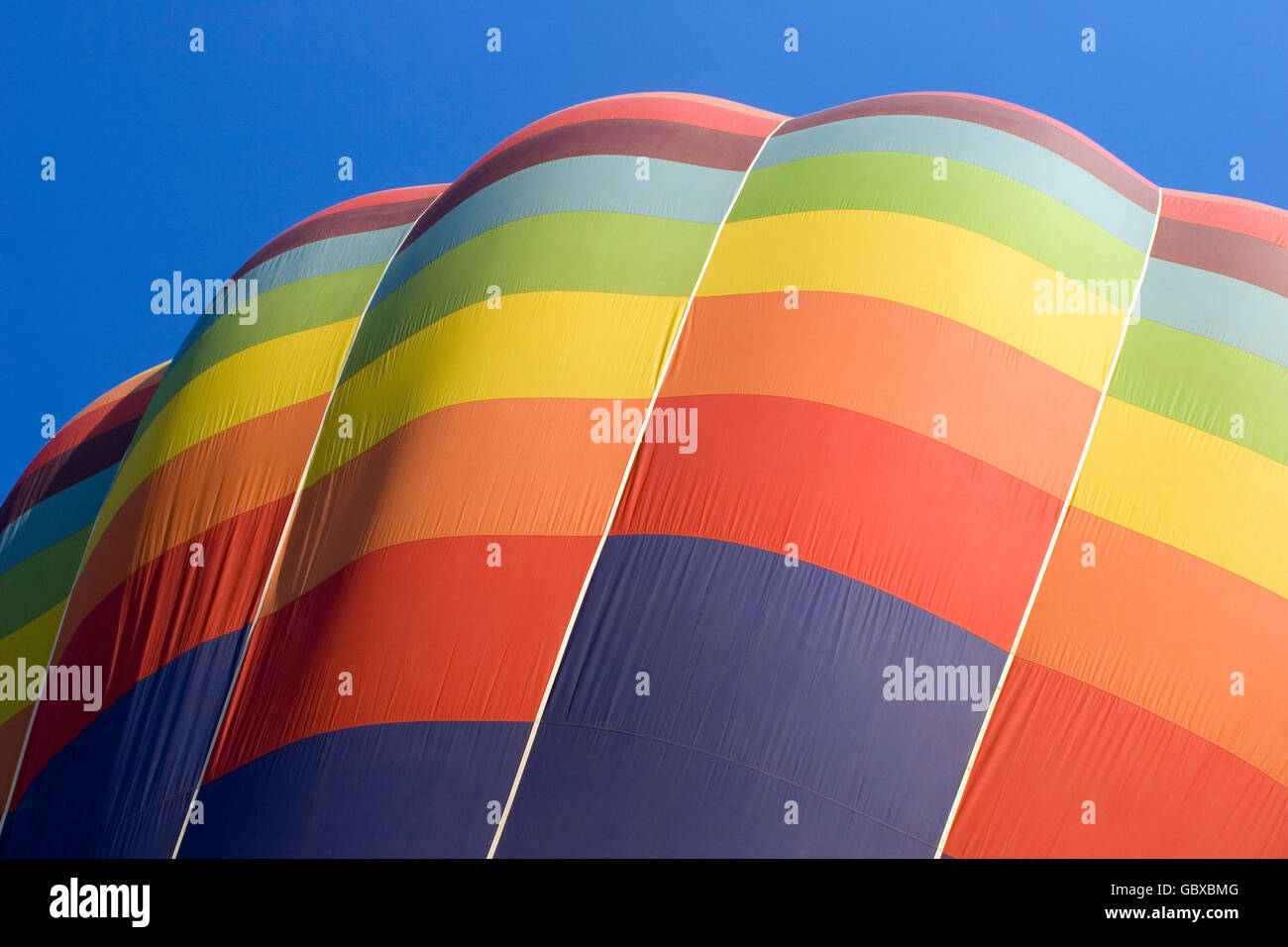 Hot air balloon being inflated Stock Photo - Alamy
