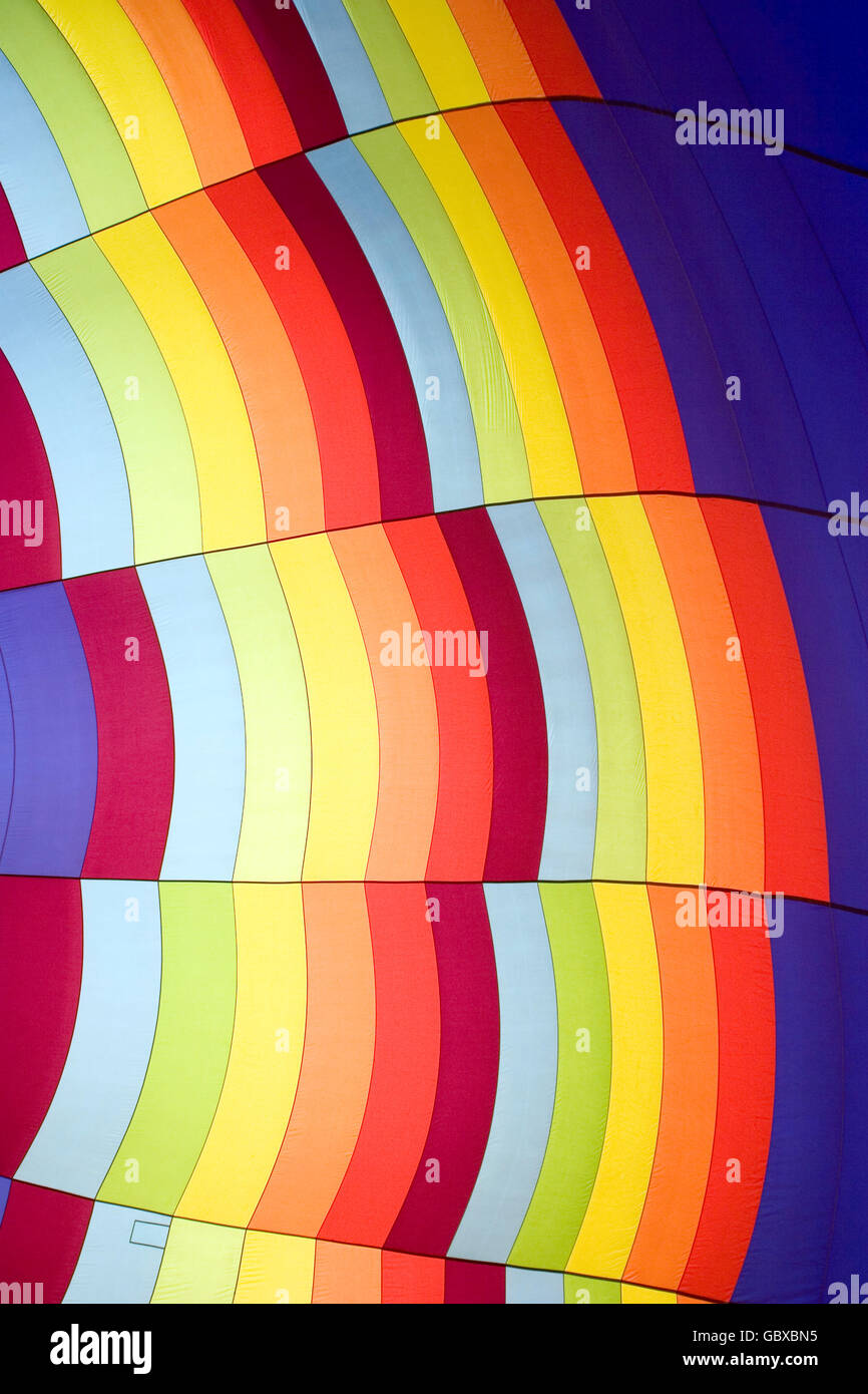 Hot air balloon being inflated Stock Photo - Alamy