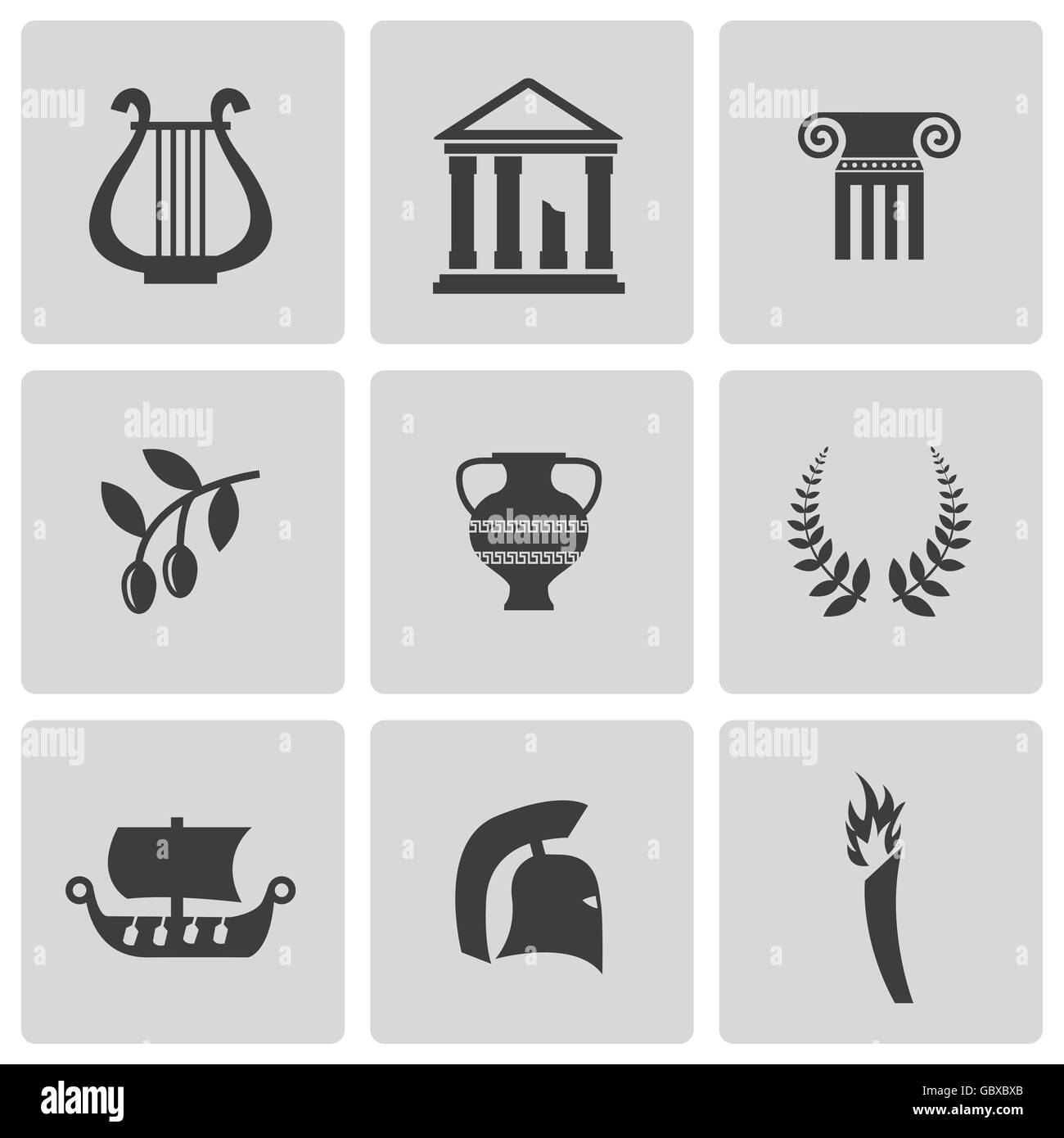 Santorini symbols greece Stock Vector Images - Alamy