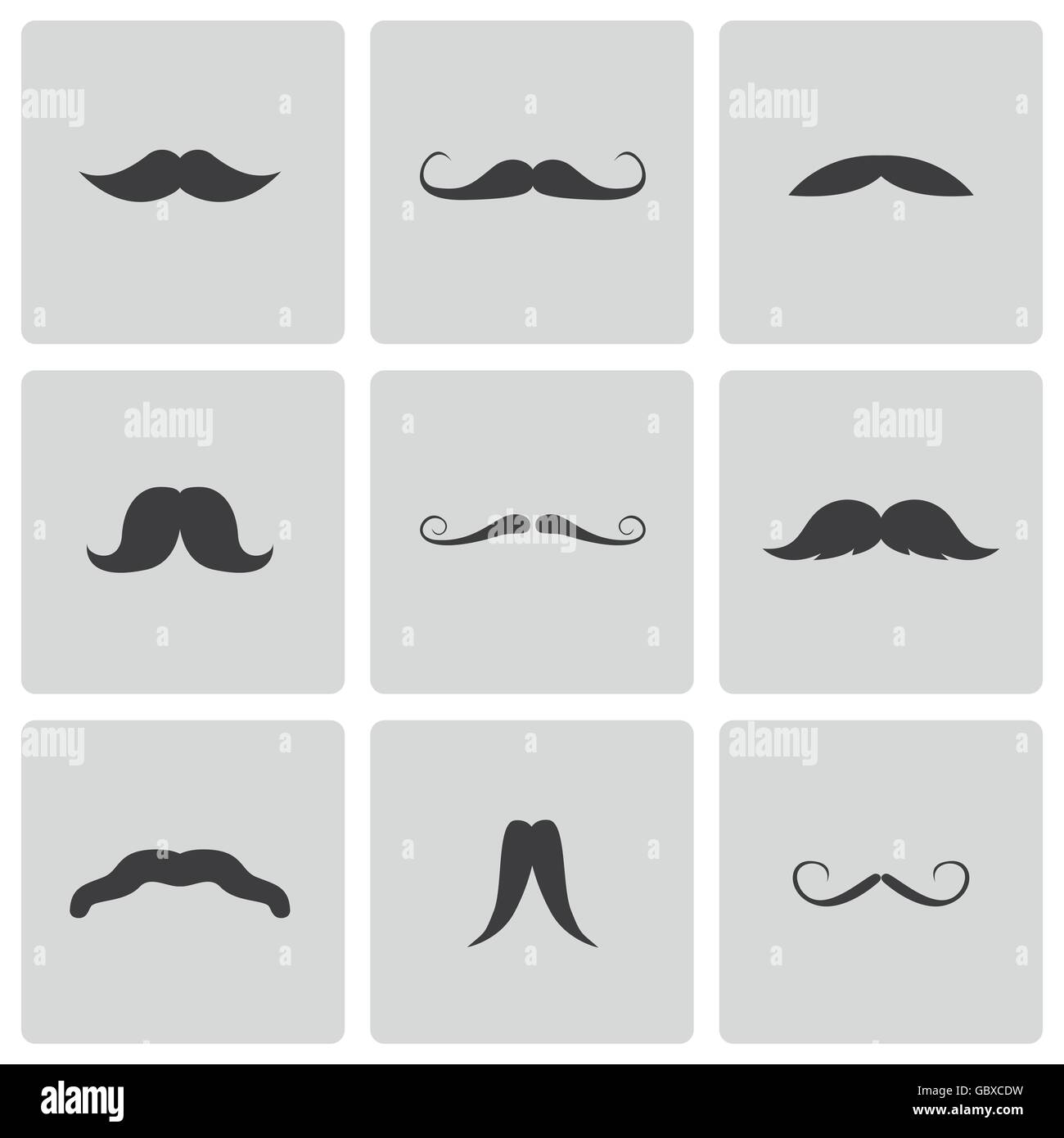 Vintage curly mustaches glasses hi-res stock photography and images - Alamy