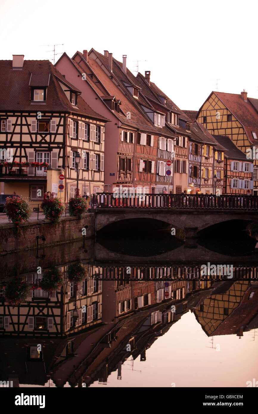 the old city of Colmar in the province of Alsace in France in Europe ...