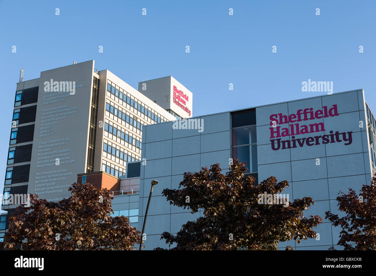 Sheffield Hallam University building, England Stock Photo - Alamy