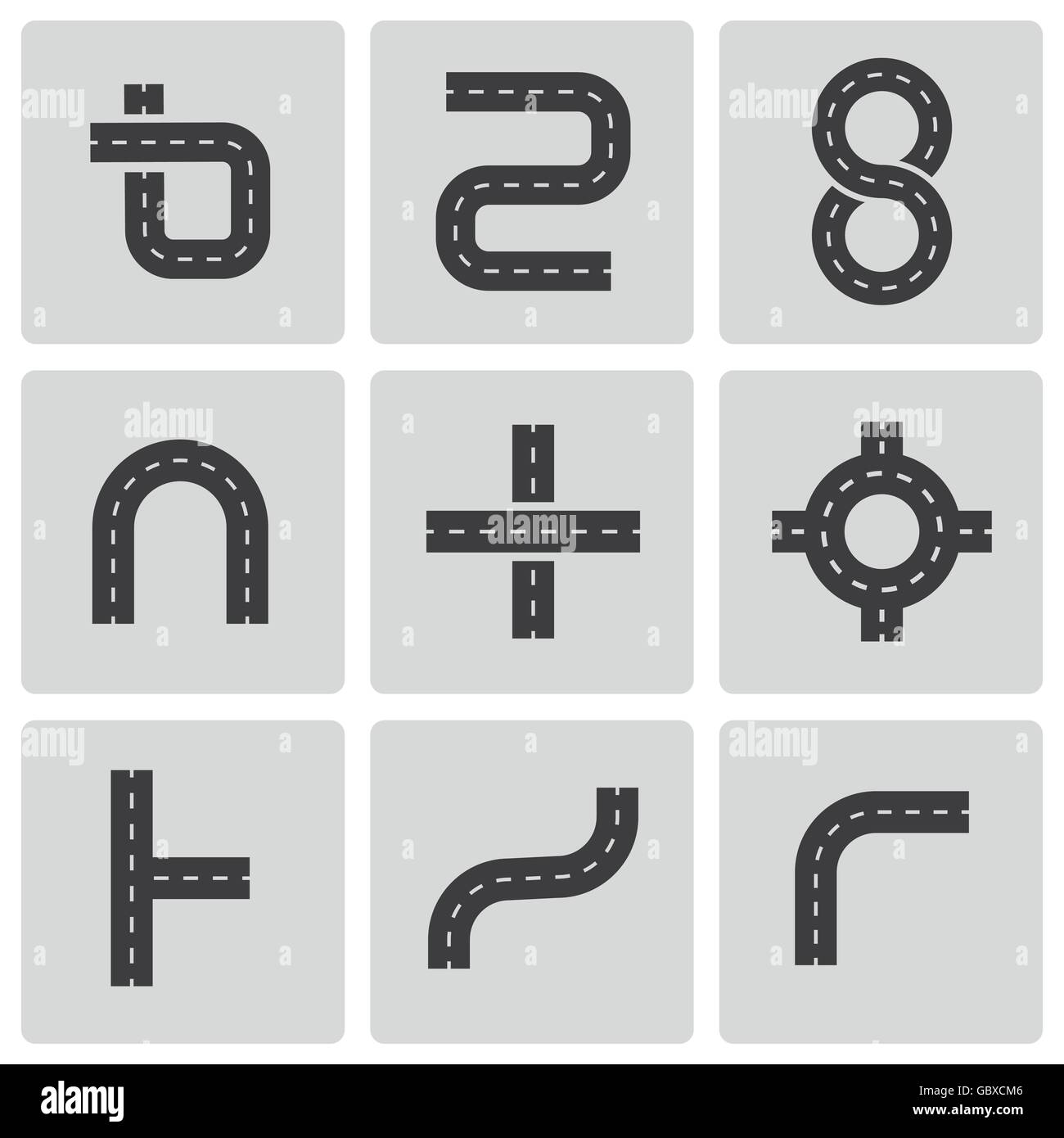 Street elements map top Cut Out Stock Images & Pictures - Alamy