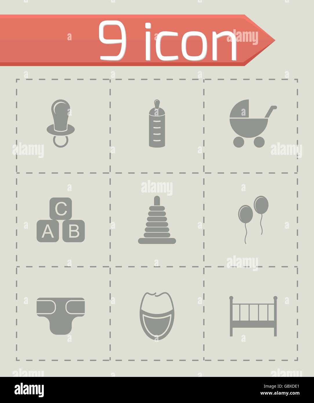 Vector black baby icon set Stock Vector Image & Art - Alamy