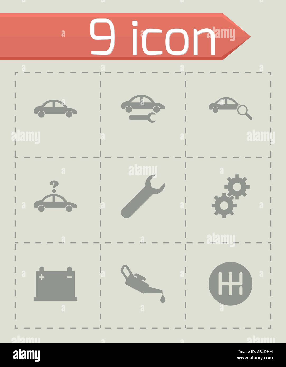 Vector black car service icon set Stock Vector Image & Art - Alamy