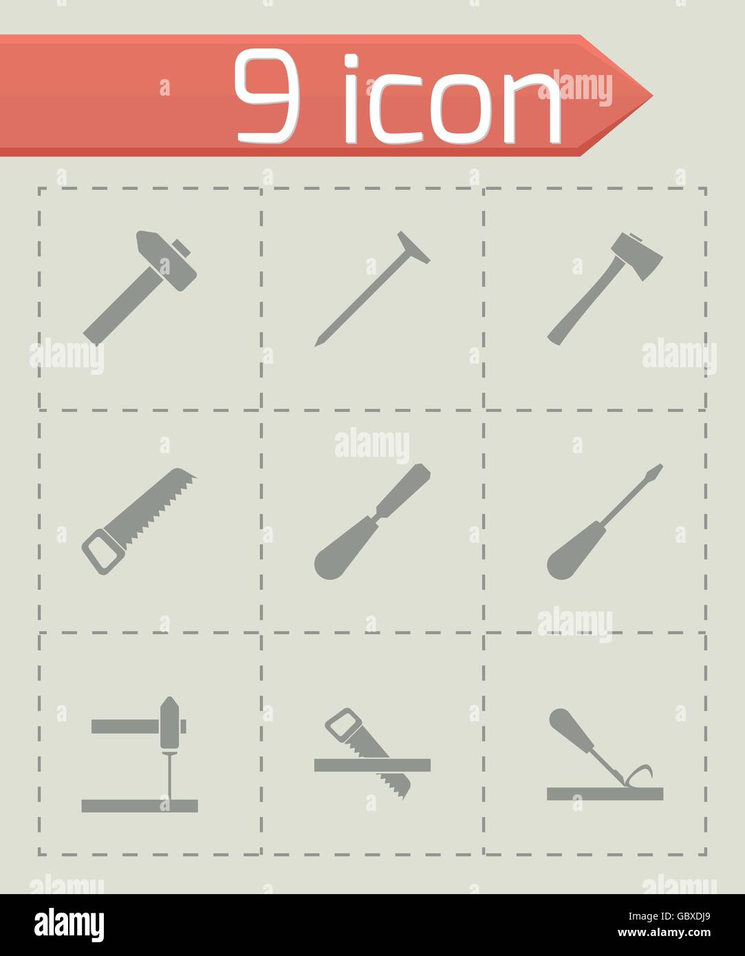 Vector black carpentry icon set Stock Vector Image & Art - Alamy