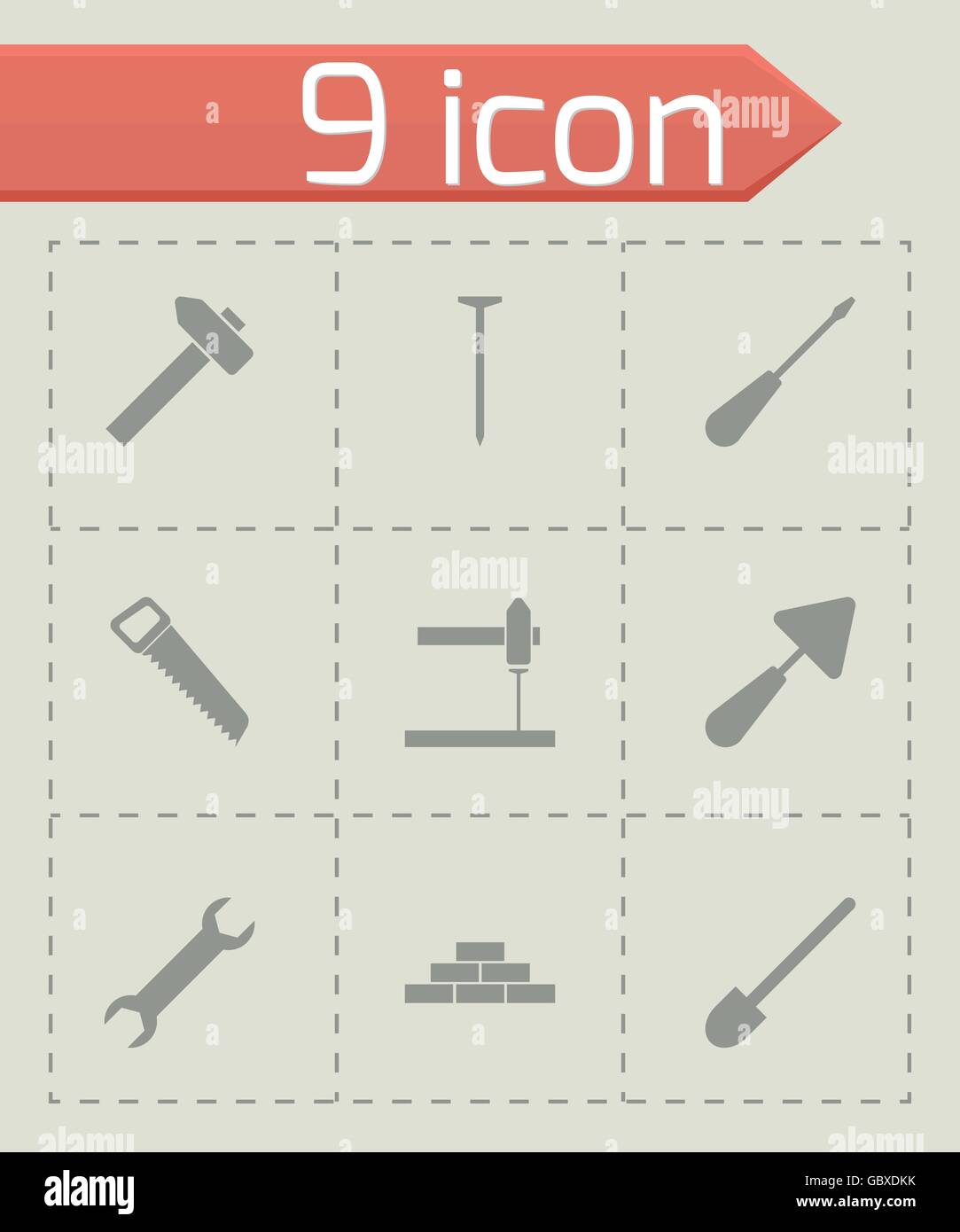 Vector black construction icon set Stock Vector Image & Art - Alamy