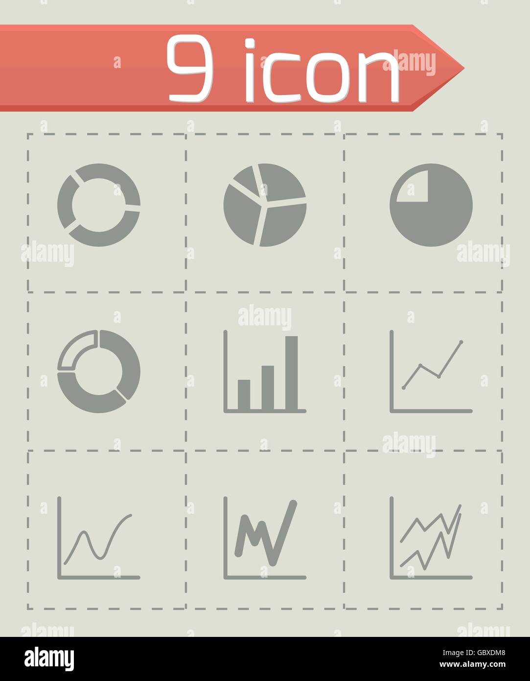 Vector black diagram icon set Stock Vector Image & Art - Alamy