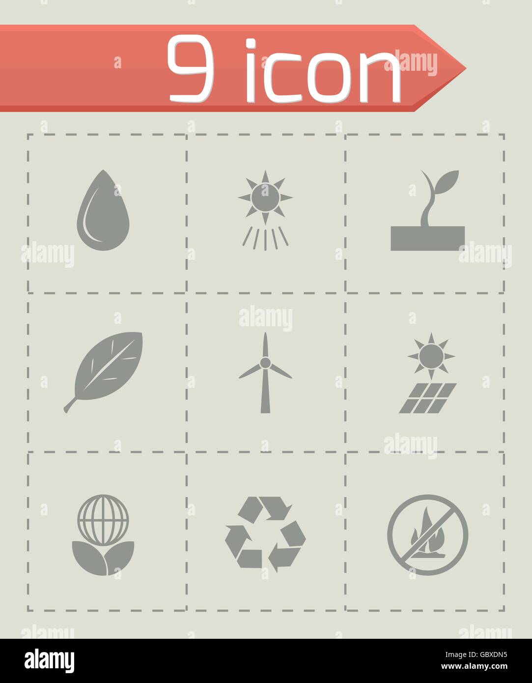 Vector black eco icon set Stock Vector Image & Art - Alamy