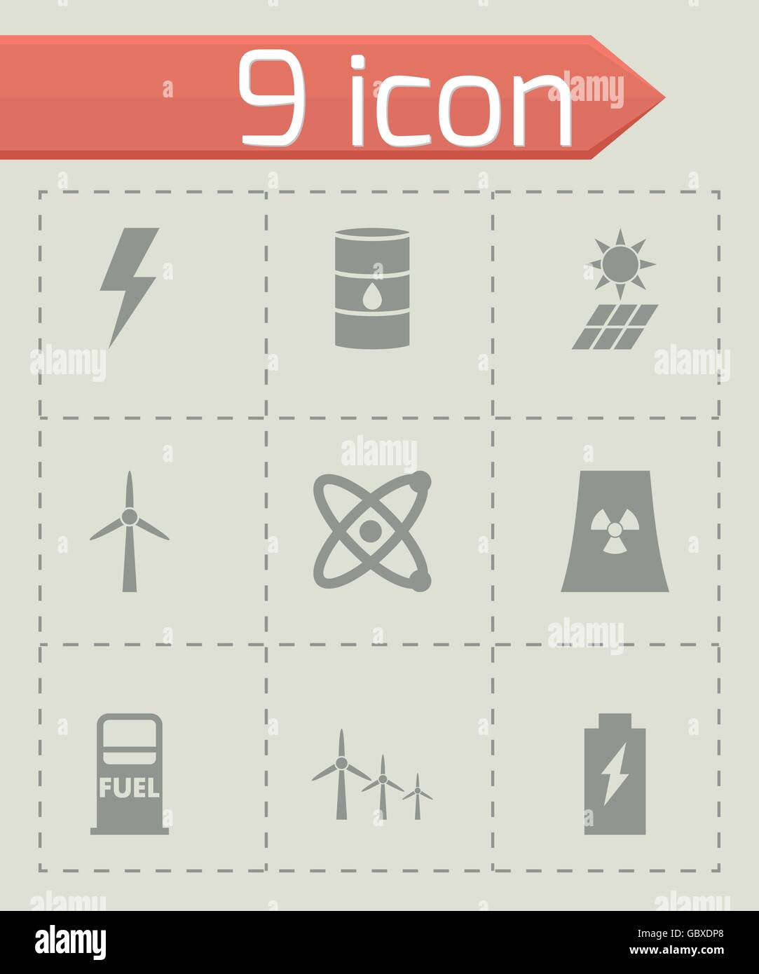 Vector black energetics icon set Stock Vector Image & Art - Alamy