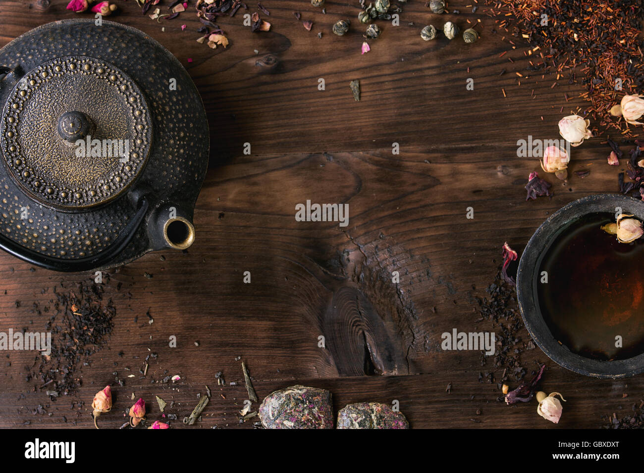 Assortment of tea as background Stock Photo - Alamy