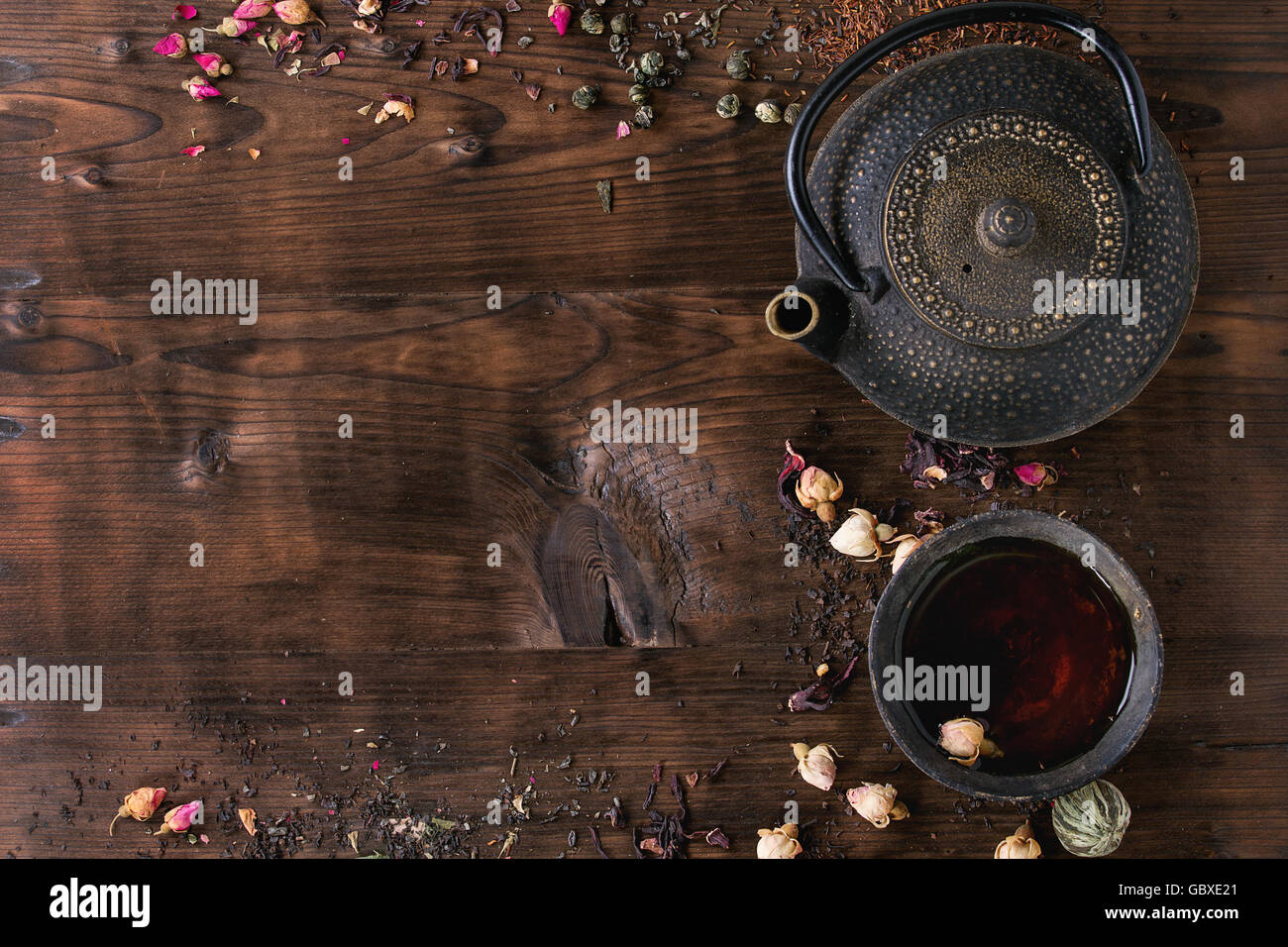 Assortment of tea as background Stock Photo - Alamy