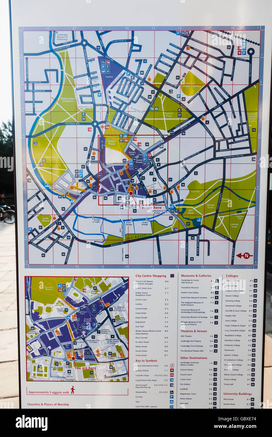 Map of cambridge hi-res stock photography and images - Alamy