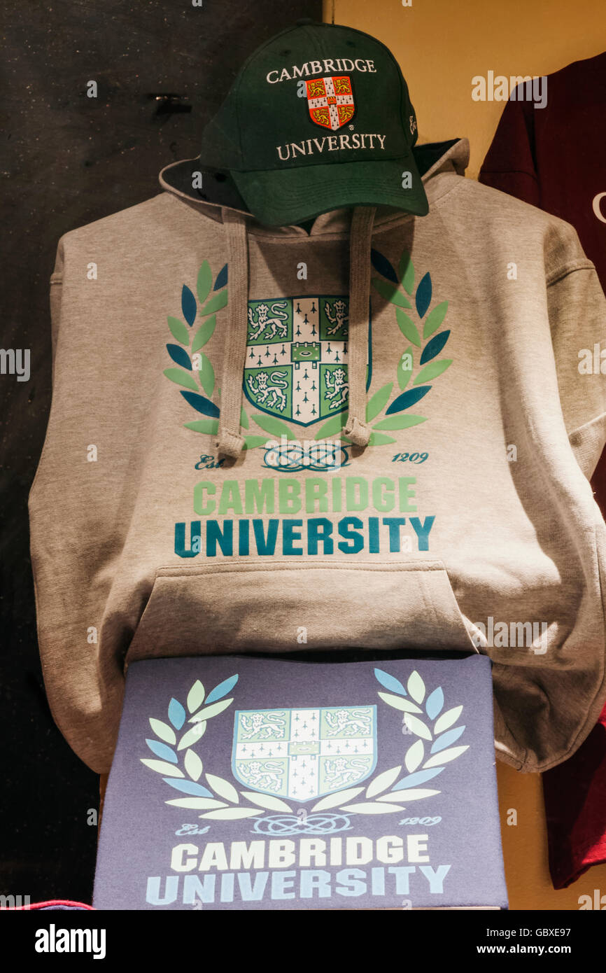 England, Cambridgeshire, Cambridge, Shop Window Display of University ...