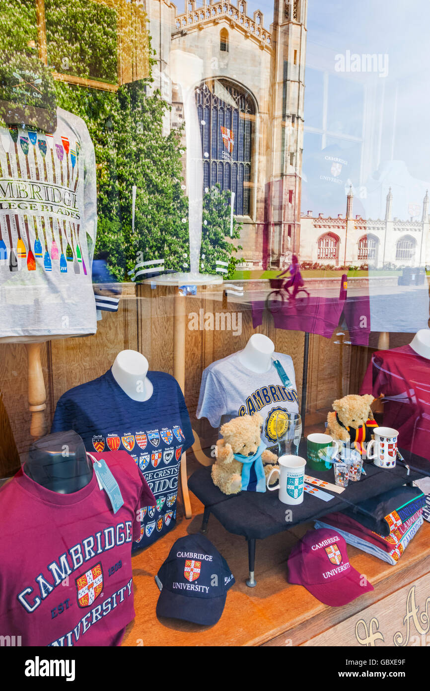England, Cambridgeshire, Cambridge, Shop Window Display of University ...