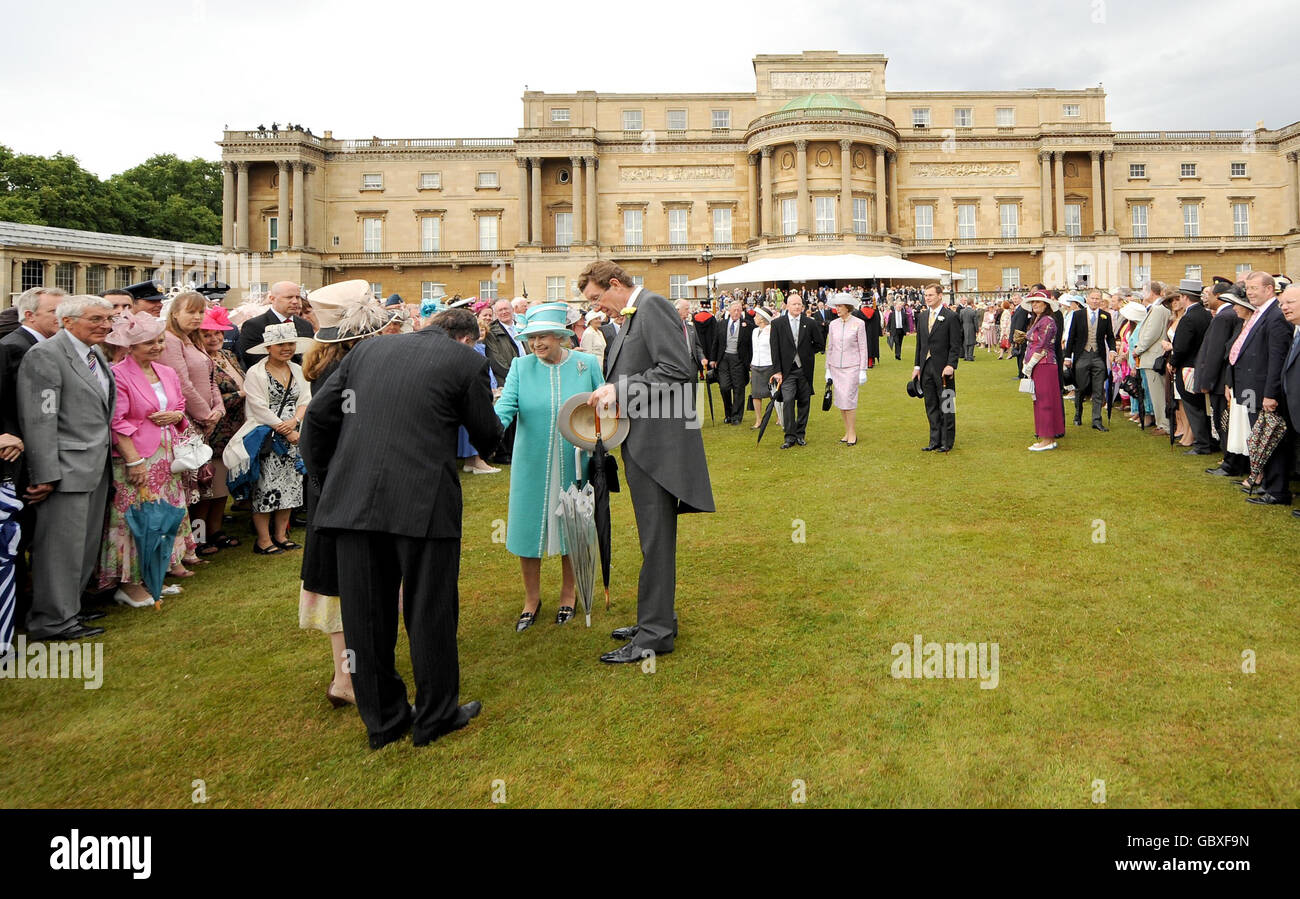 Queen Elizabeth II during the first Royal Garden Party of the summer at ...
