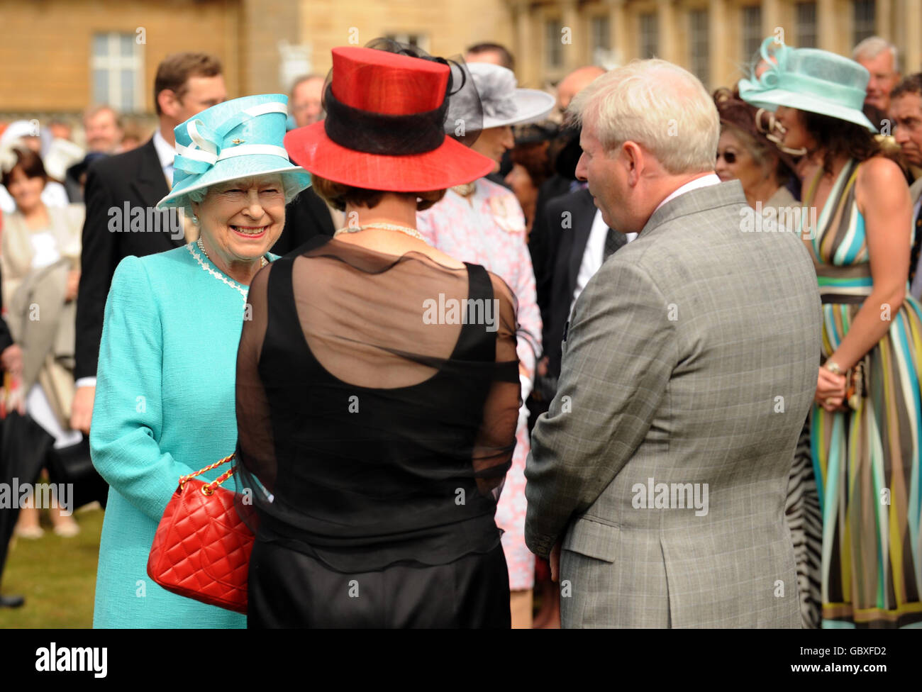 Queen elizabeth ii first royal garden party summer buckingham palace hi ...
