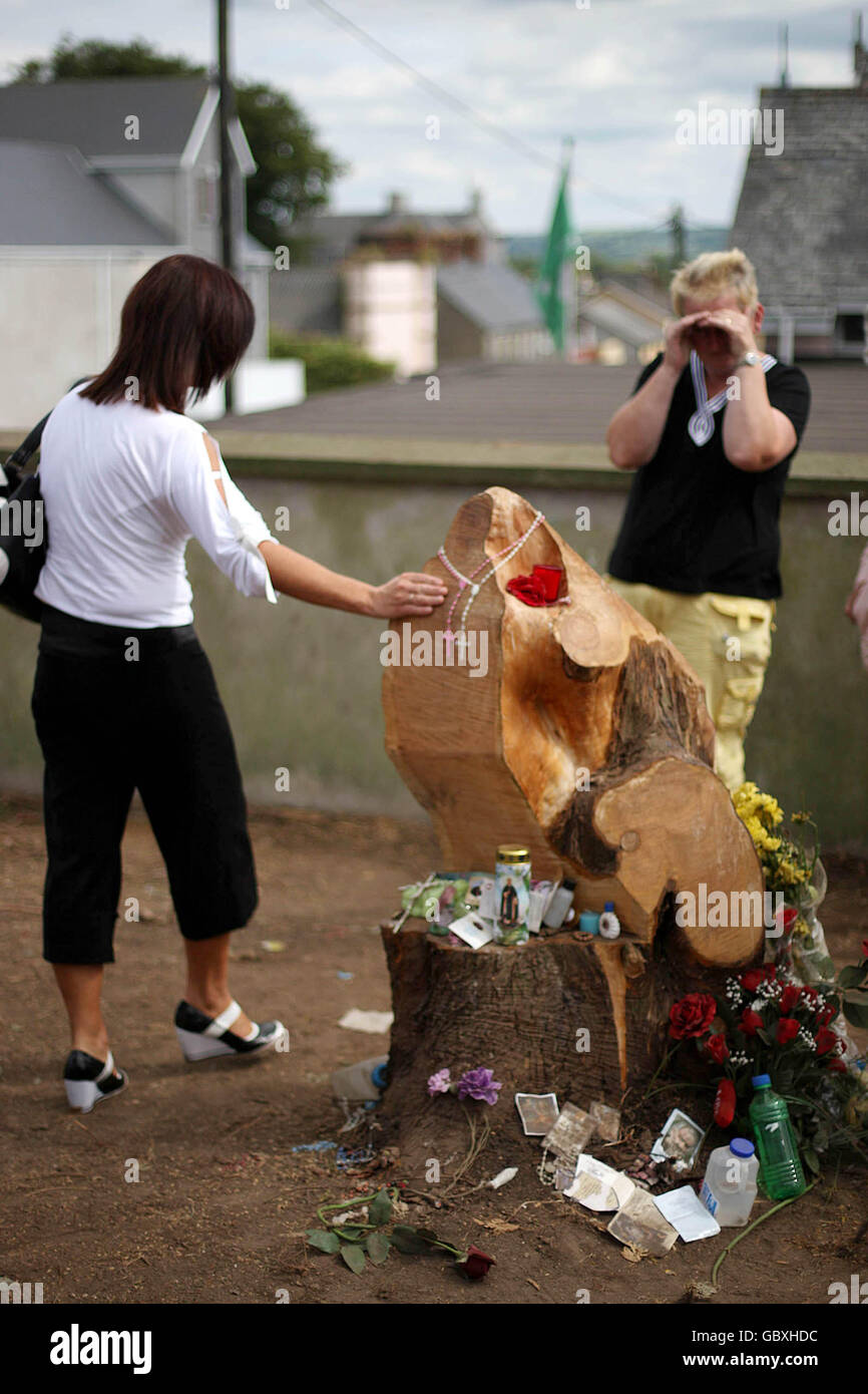 Virgin Mary seen in tree stump Stock Photo - Alamy