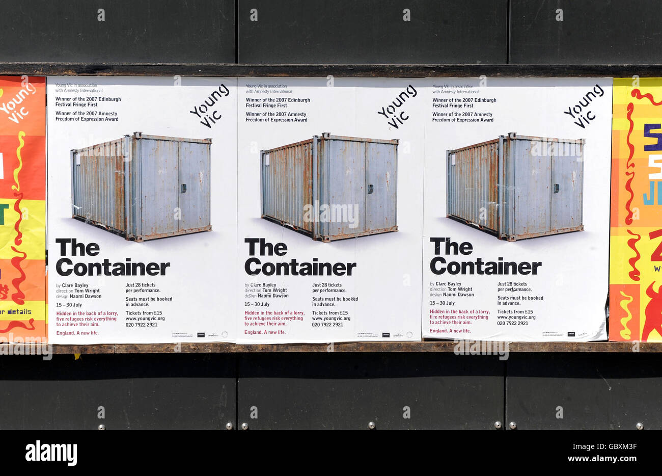 Showbiz container poster advert advertise advertisement england hi-res ...