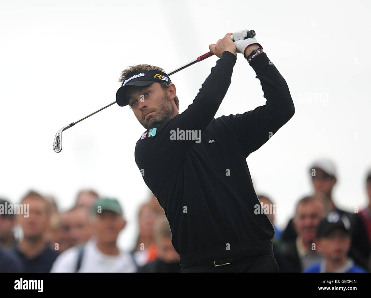 France's Raphael Jacquelin in action during the first day of the Open ...