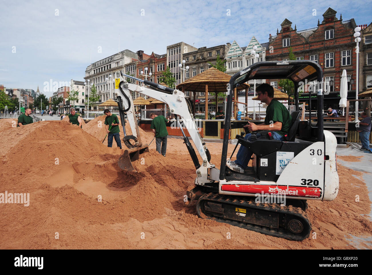 Nottingham's city centre beach Stock Photo - Alamy