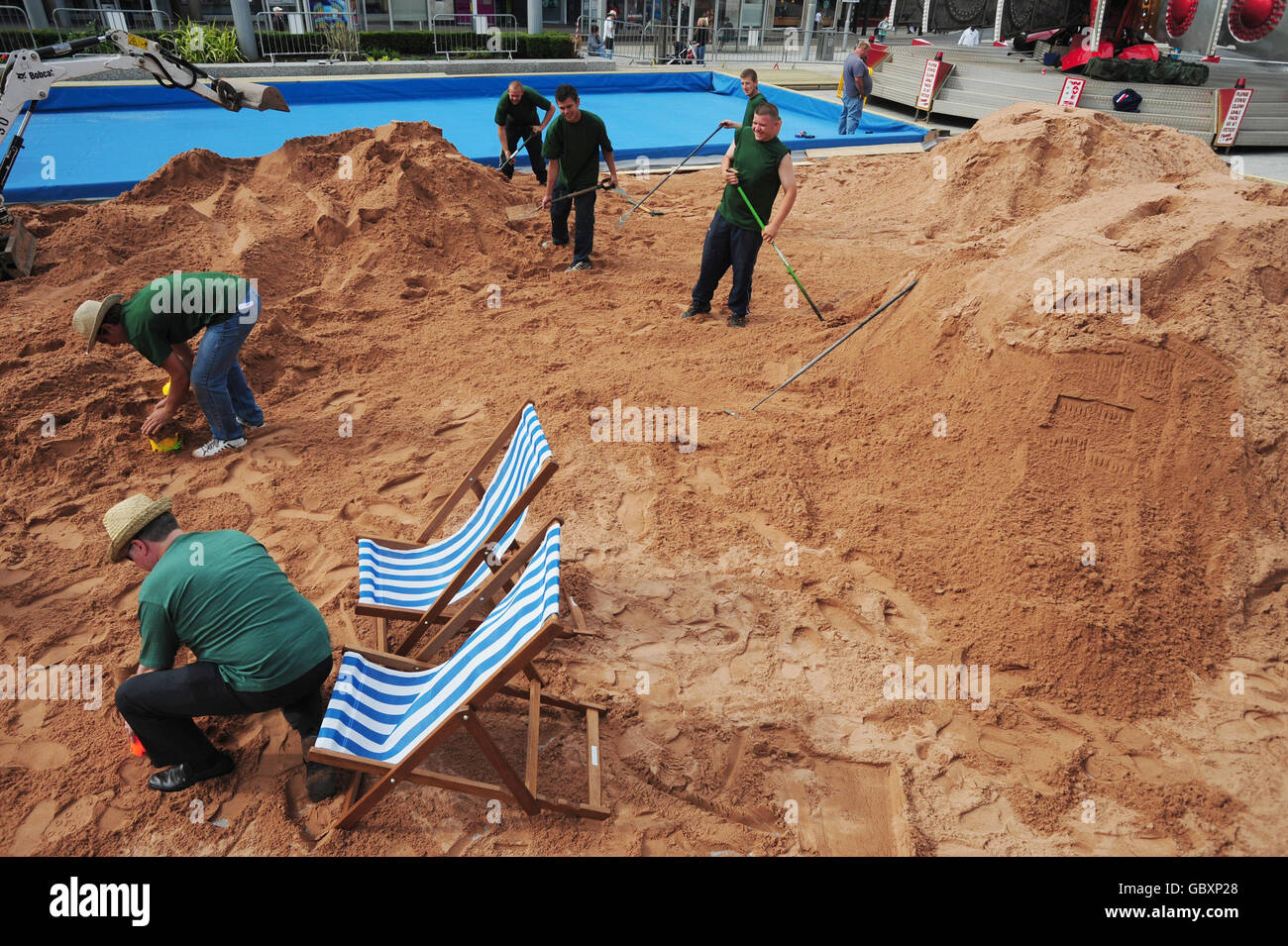 Work gets underway as three hundred tonnes of sand is dumped at ...