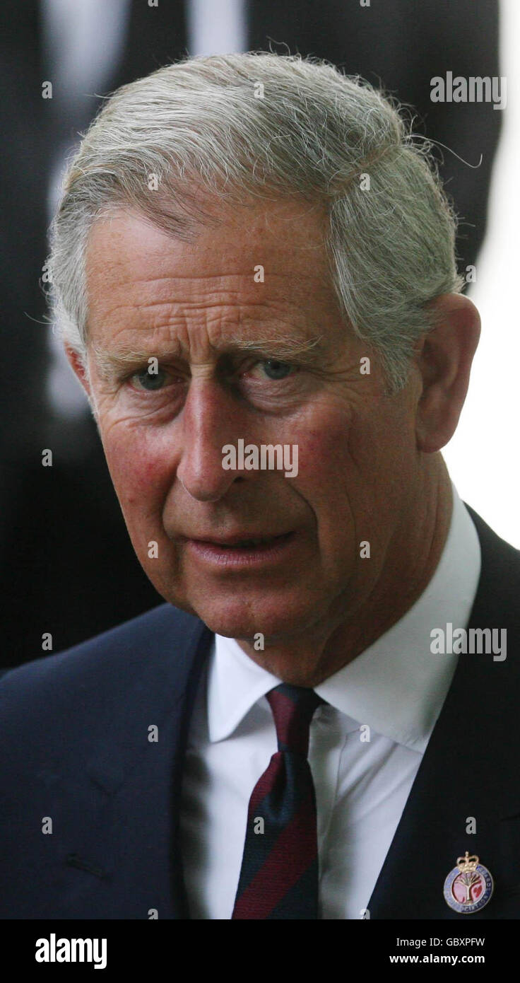 The Prince of Wales arrives for the funeral of Lieutenant Colonel ...