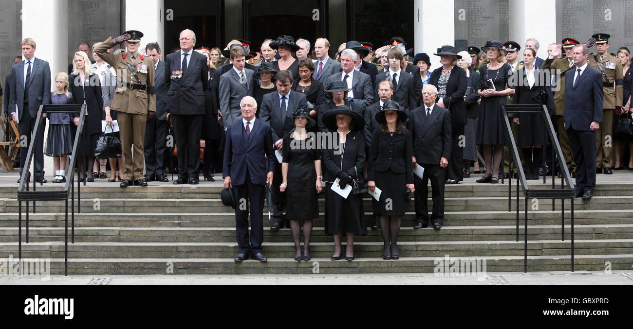 Mourners leave the funeral of Lieutenant Colonel Rupert Thorneloe ...