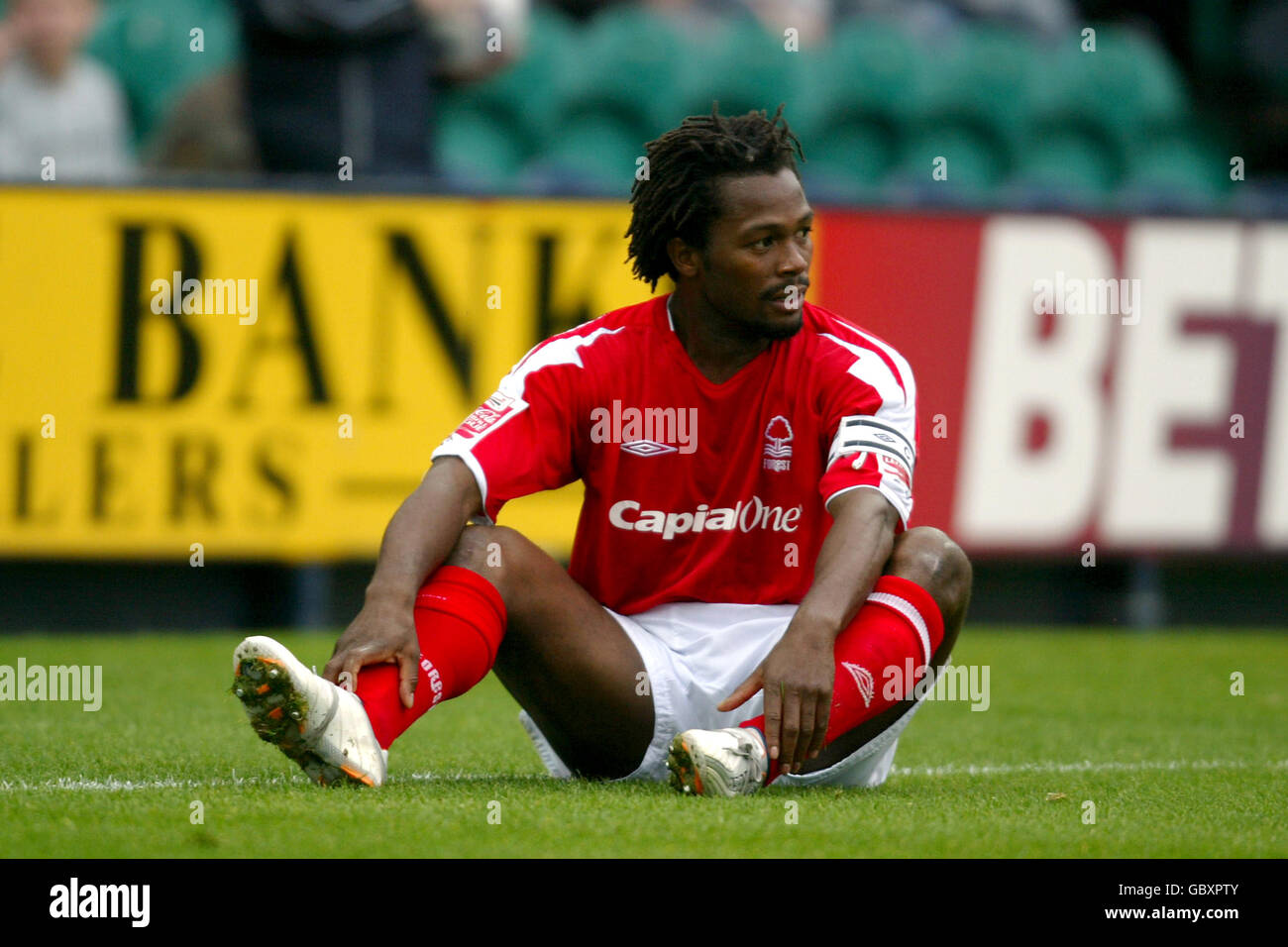Nottingham Forest's David Johnson looks dejected during the game ...