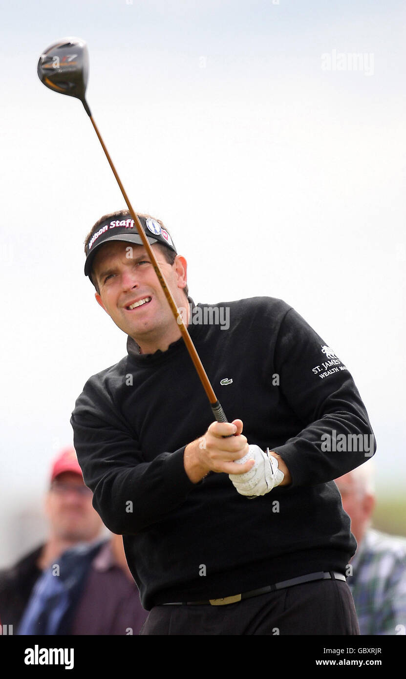 England's Anthony Wall during the second round of the Open Championship ...