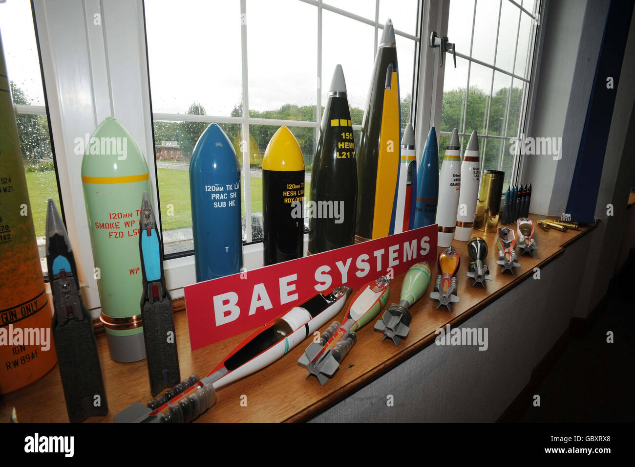 A display of munitions produced at bae systems in glascoed hi-res stock photography and images ...