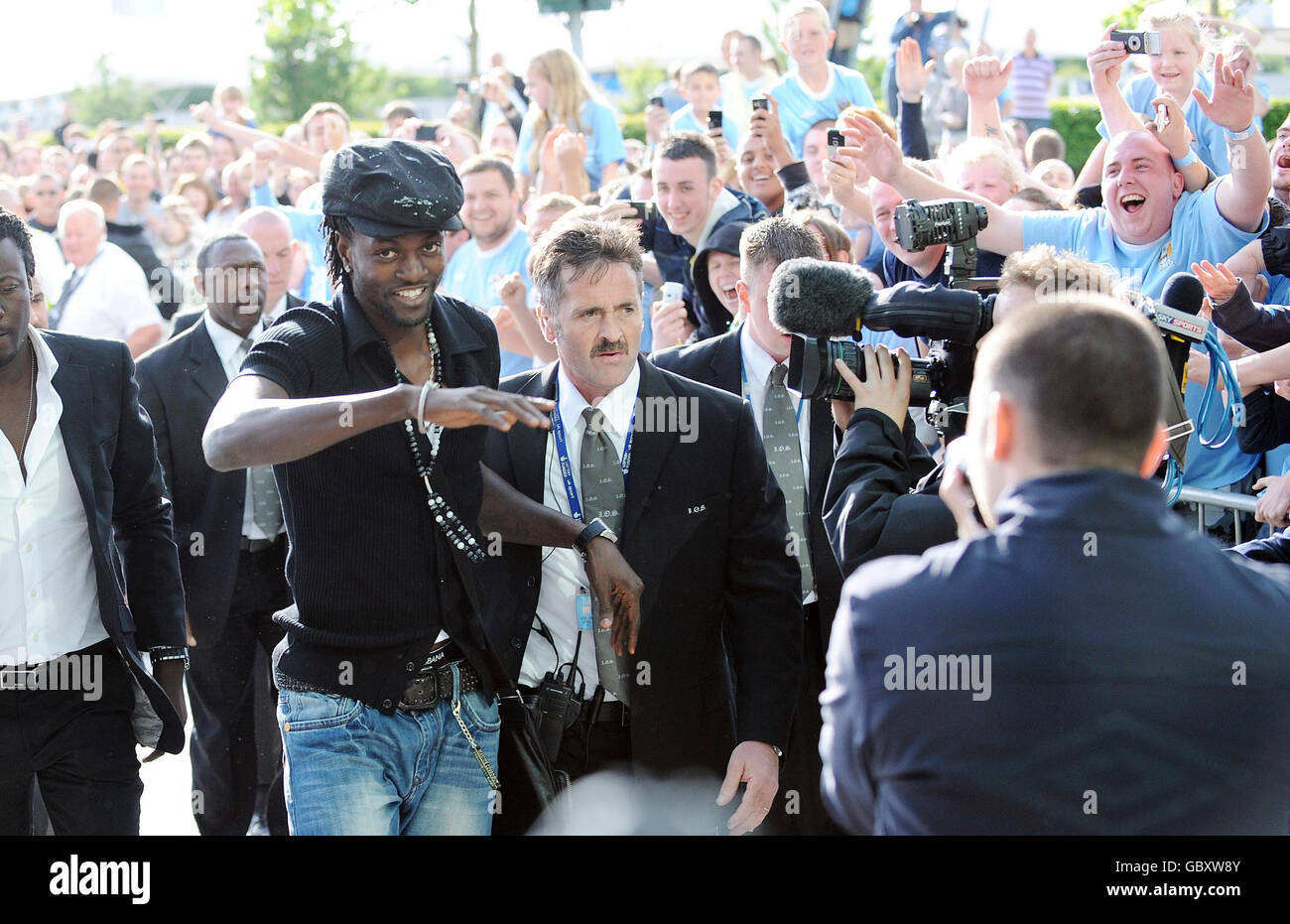 Soccer - Emmanuel Adebayor - The City of Manchester Stadium Stock Photo ...