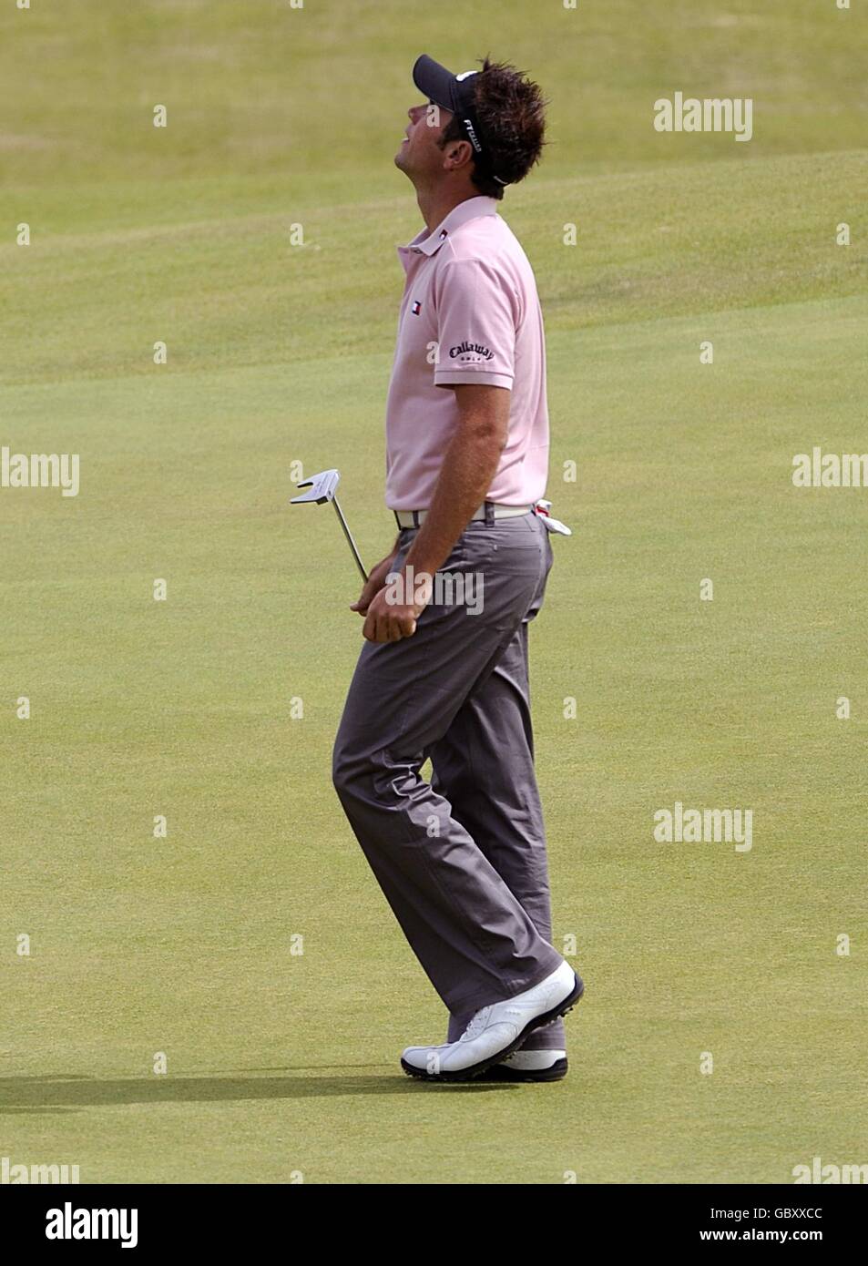 England's Nick Dougherty during the third day of the Open Championship ...