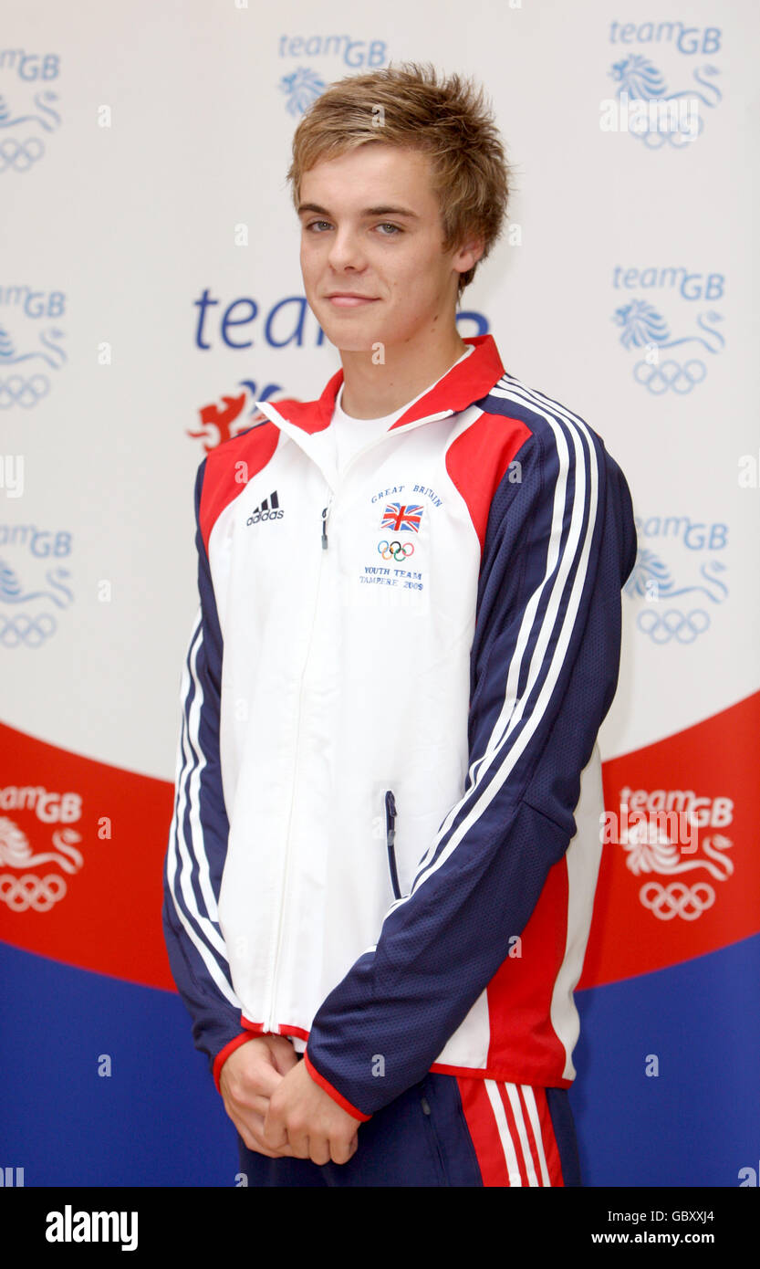 Great Britain's Youth team Swimmer Samuel Straughan prepares to travel ...