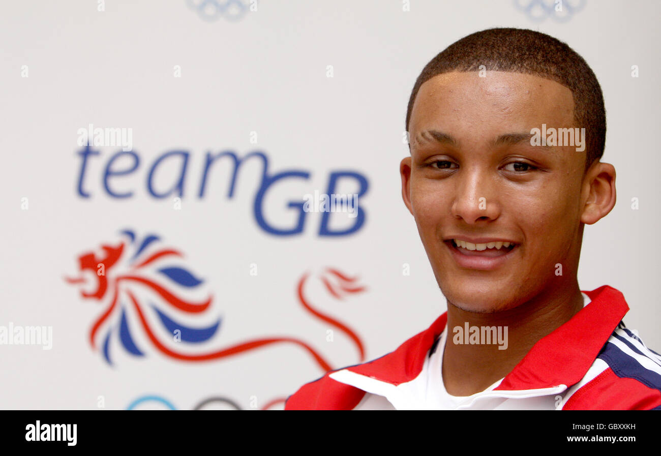 Great Britain's Youth team Swimmer Myles Crouch-Anderson prepares to ...