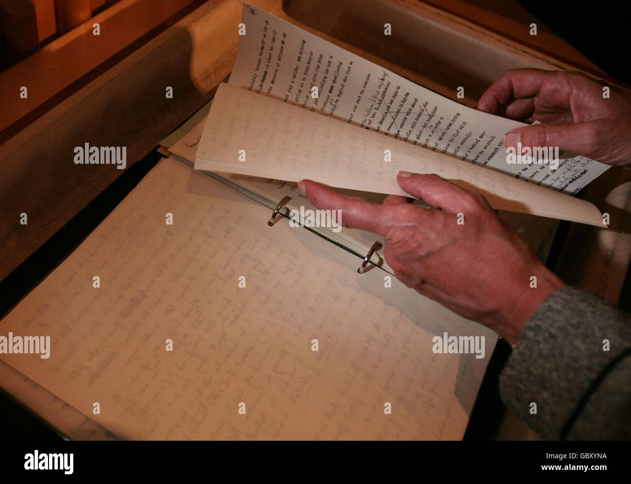 A mix of handwritten and typed pages from the memoir of Anthony Blunt ...