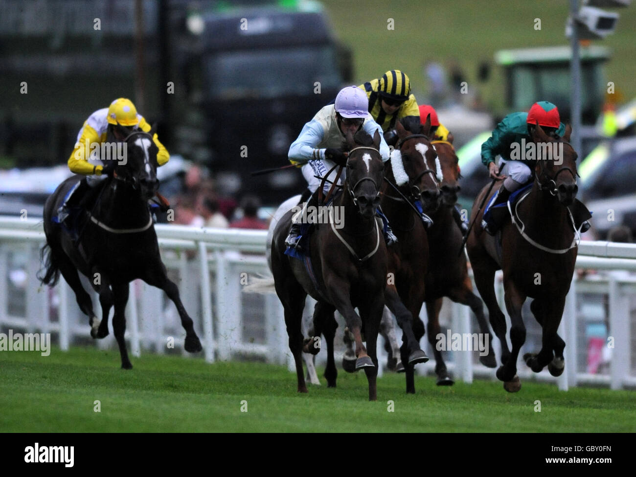 Horse Racing - Epsom Live! - Epsom Downs Racecourse Stock Photo - Alamy