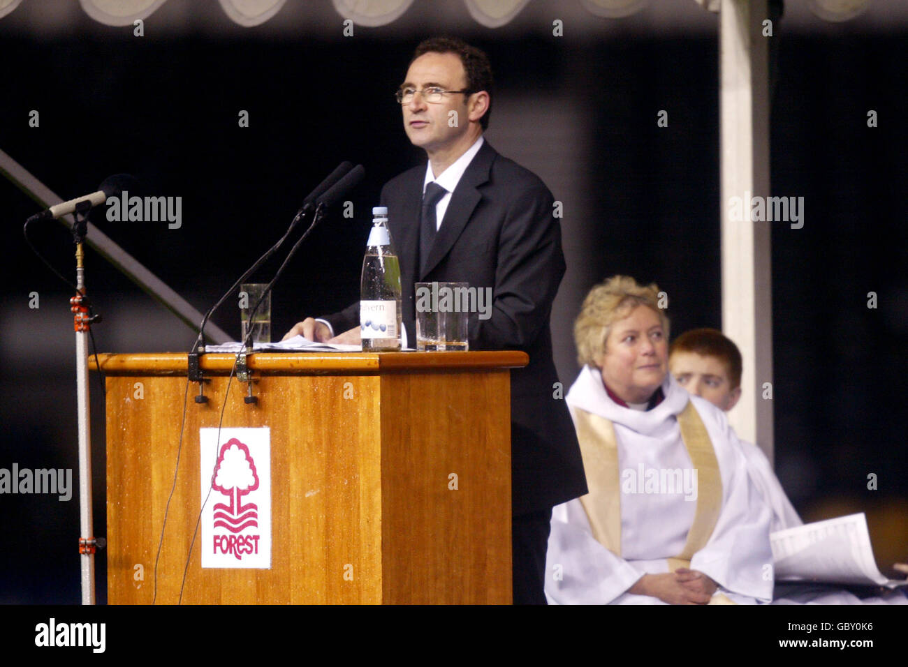 Celtic manager Martin O'Neill at the Brian Clough memorial service at ...