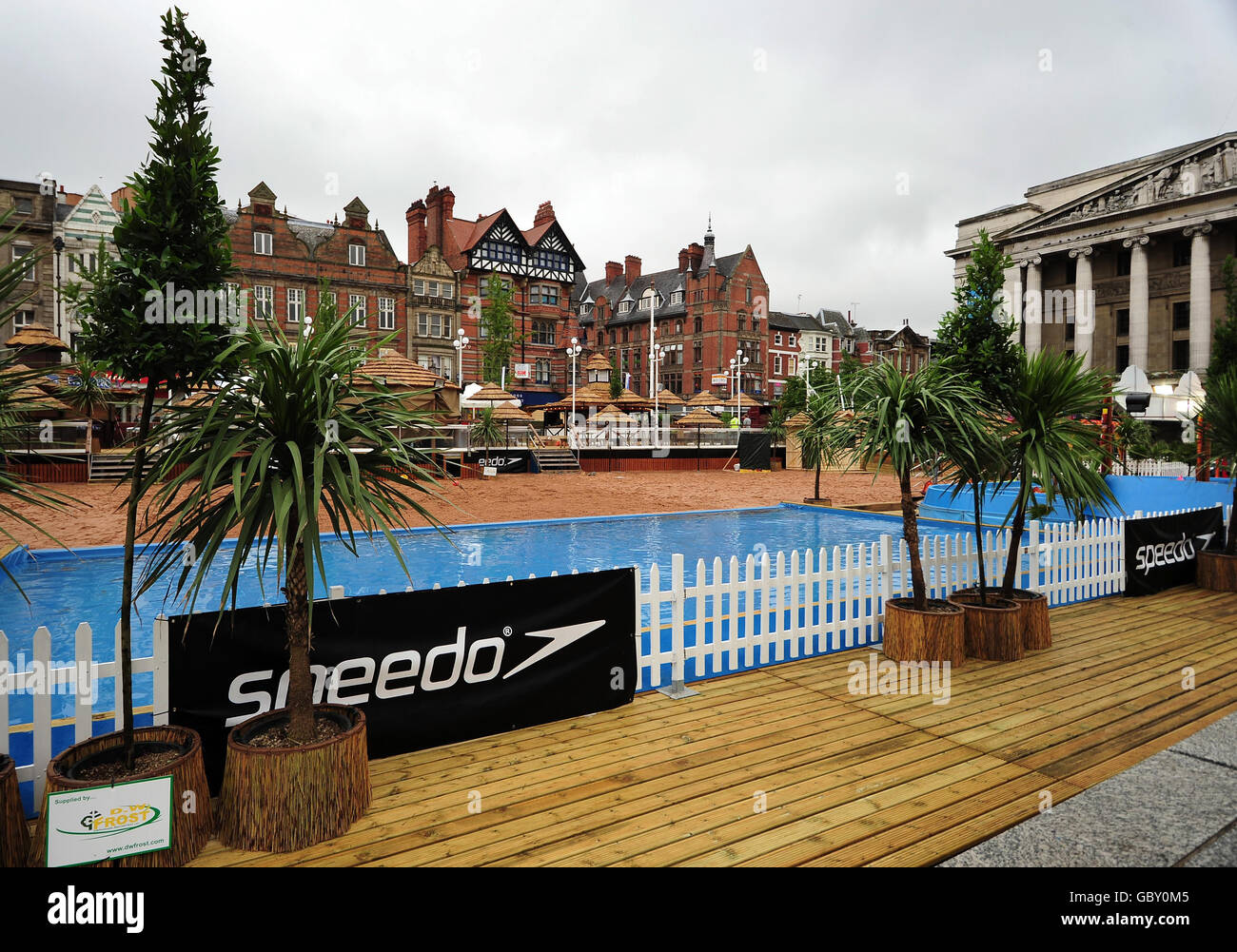 Nottingham's city centre beach Stock Photo - Alamy