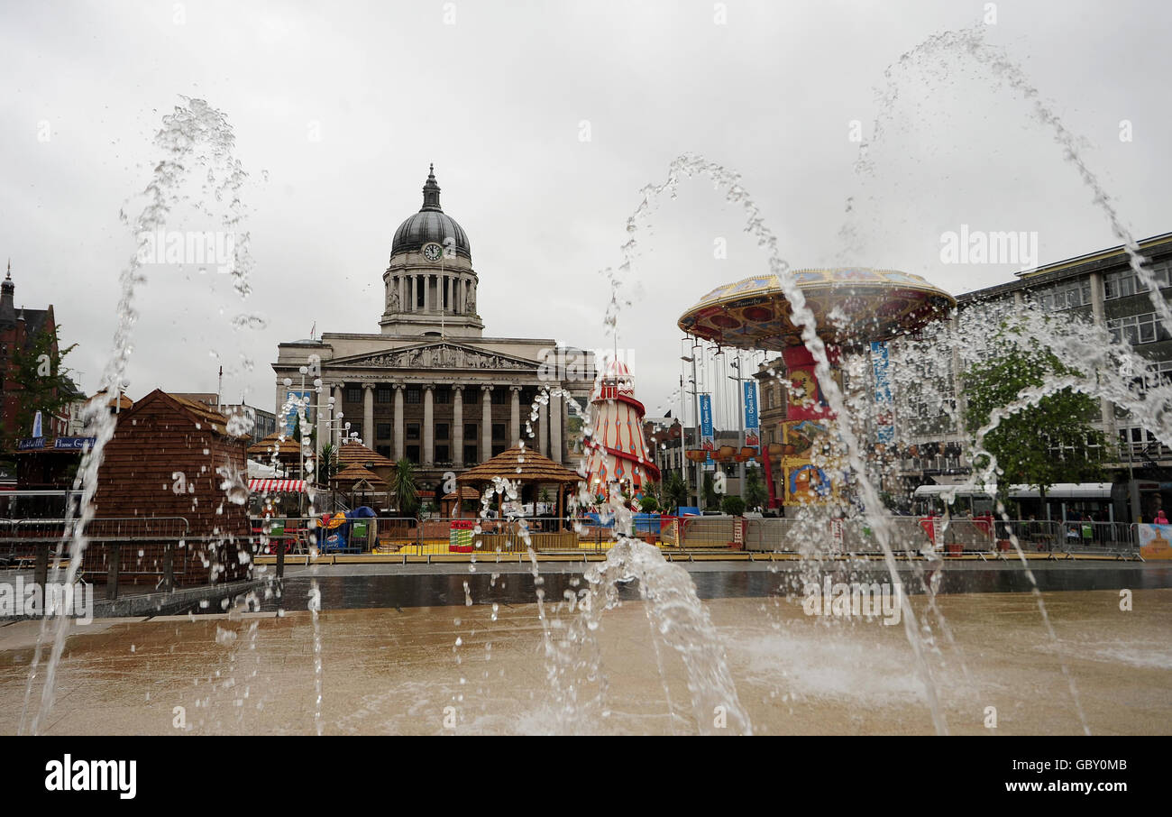 The Nottingham Riviera, a temporary beach installation, in the Old ...