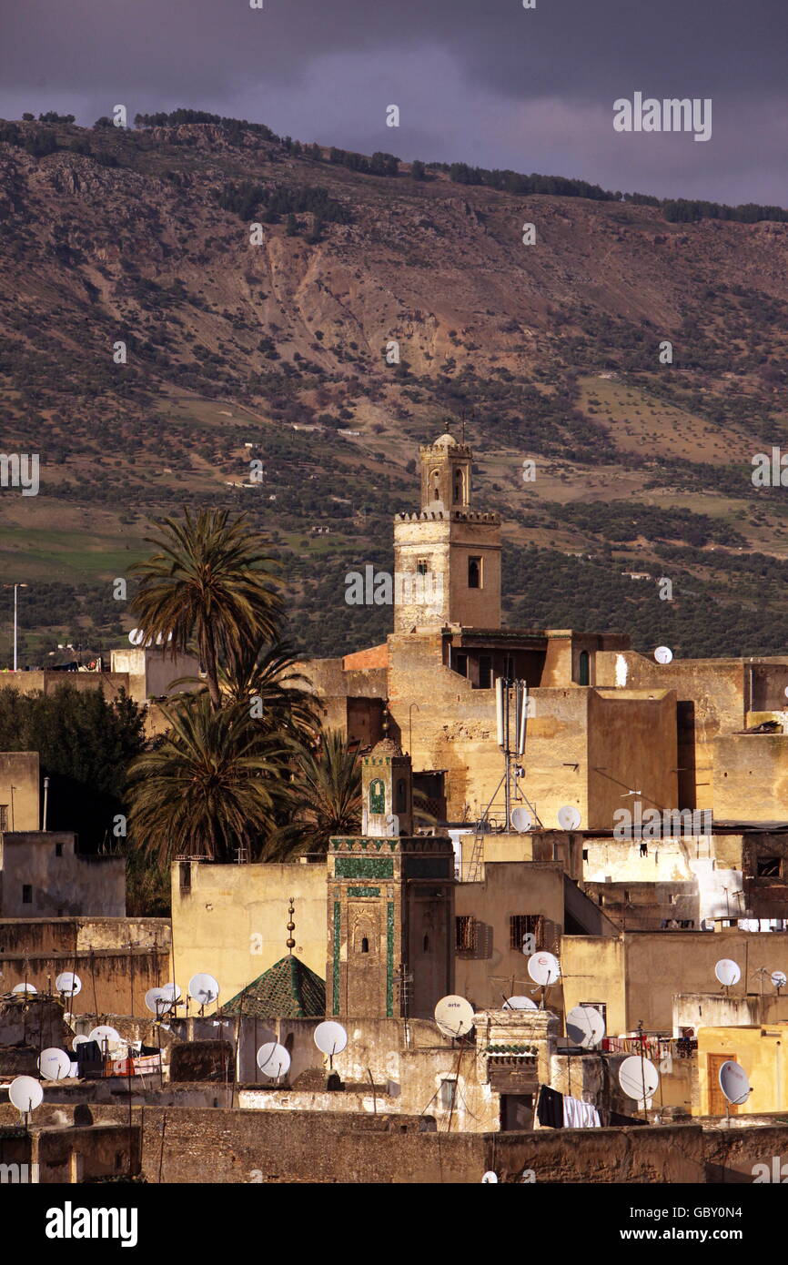 The Medina of old City in the historical Town of Fes in Morocco in ...