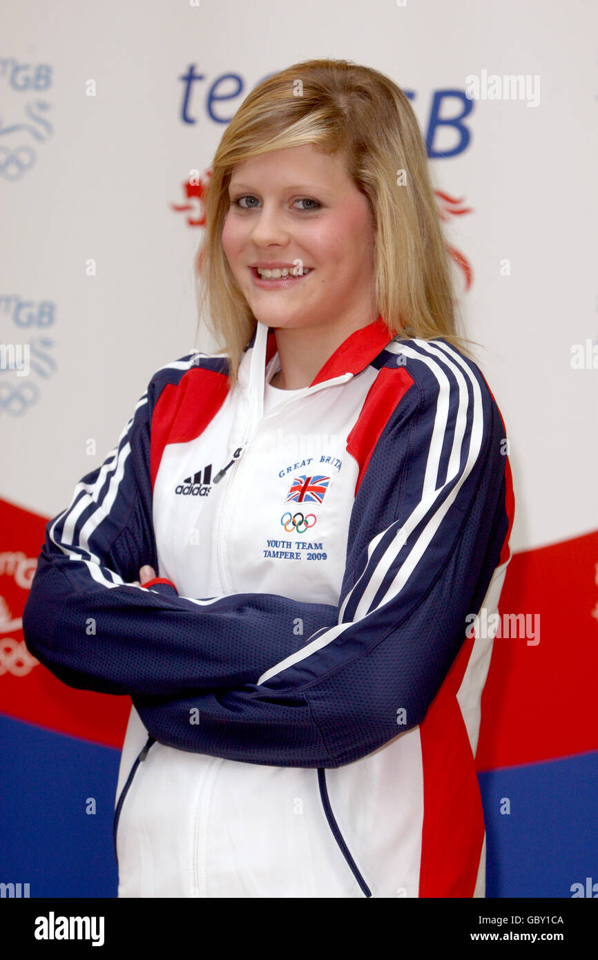 Great Britain's Youth team Swimmer Danielle Lowe prepares to travel the ...