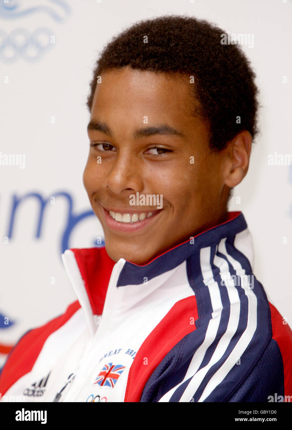 Great Britain's Youth team tennis player Joshua Ward-Hibbert prepares ...