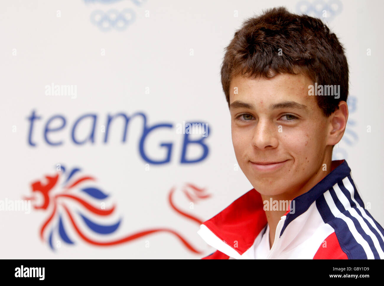 Great Britain's Youth team tennis player Jonathan Cornish prepares to ...