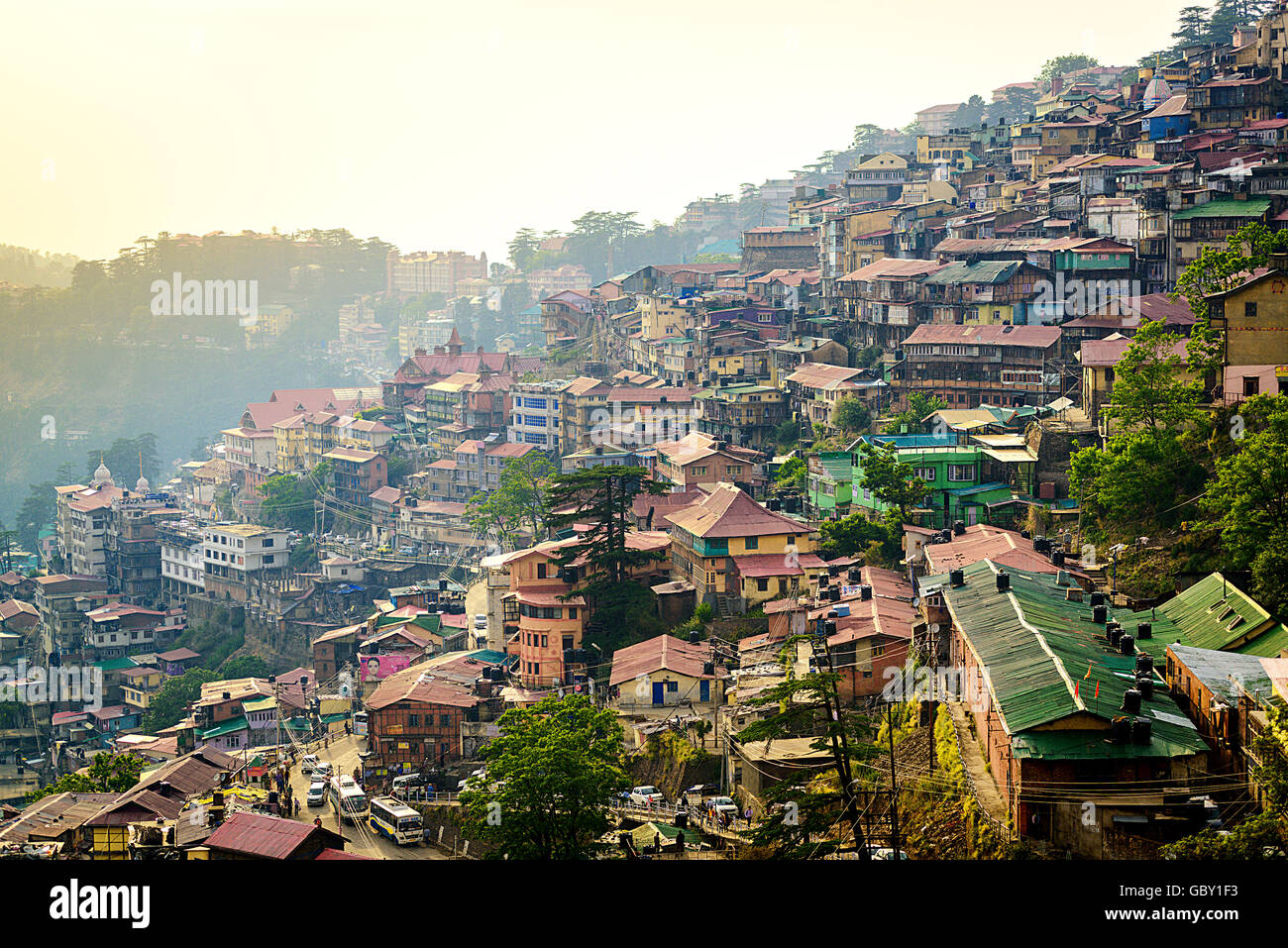 Shimla skyline hi-res stock photography and images - Alamy