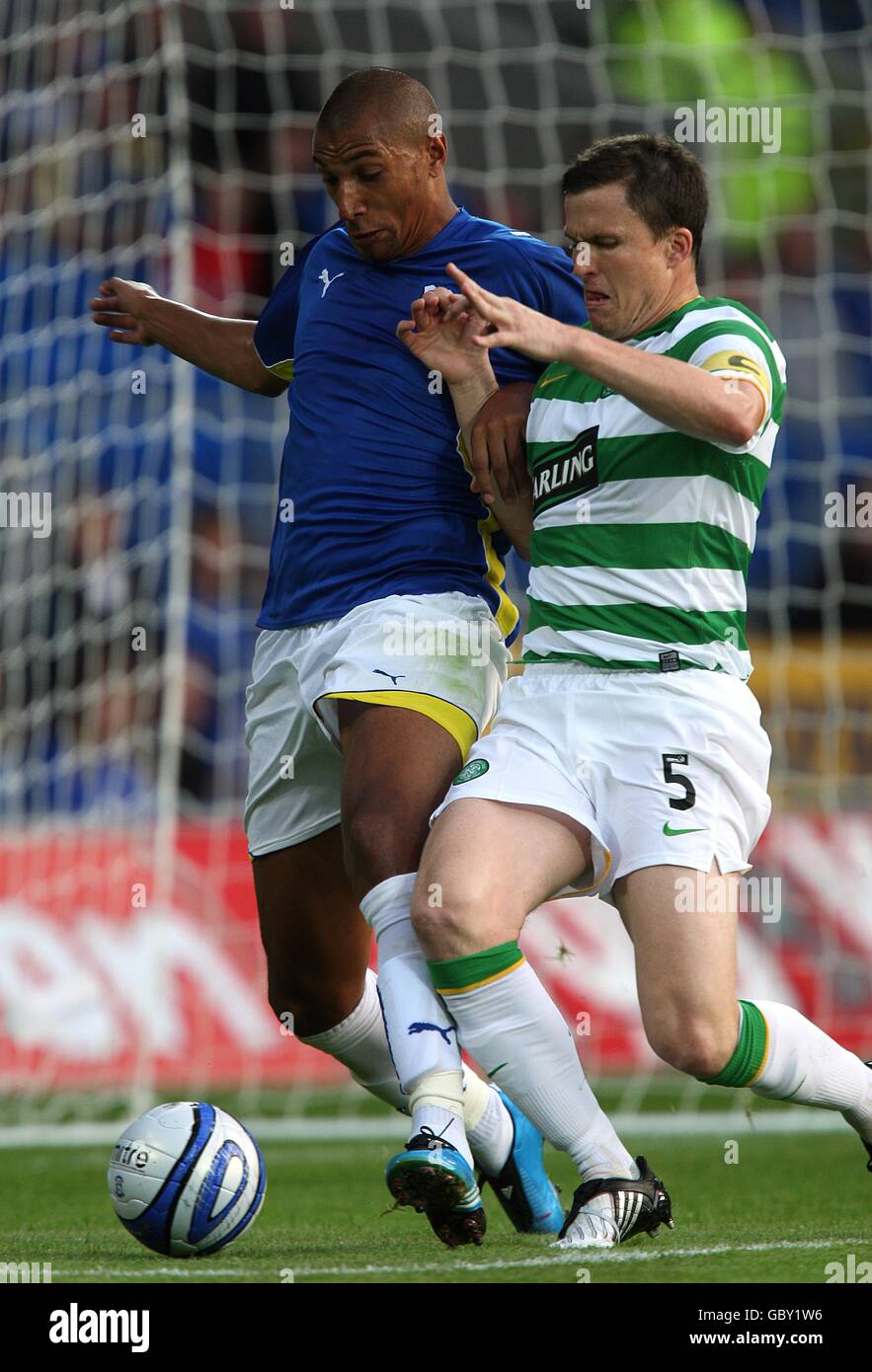 Celtic's Gary Caldwell (right) and Cardiff City's Jay Bothroyd (left ...