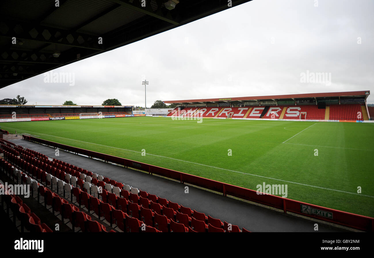 General view of the Aggborough Stadium, home of Kidderminster Harriers ...