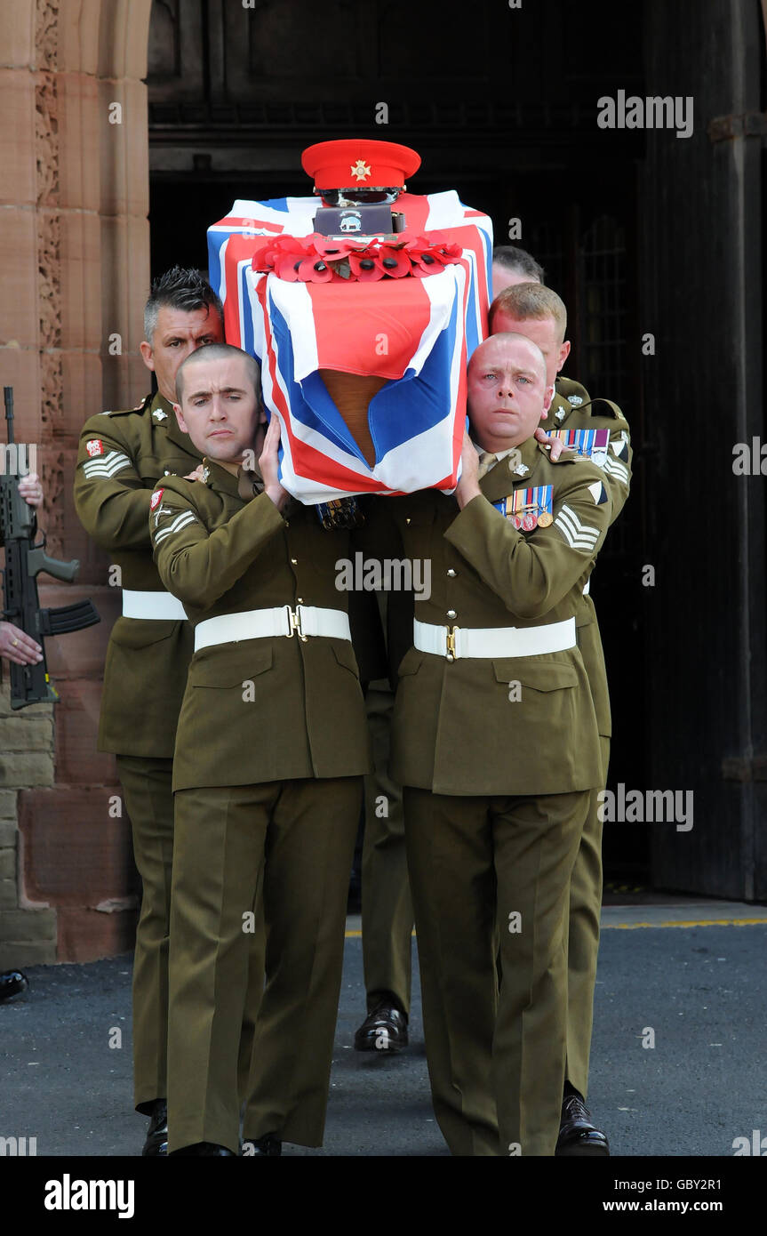 Trooper Christopher Whiteside funeral Stock Photo - Alamy